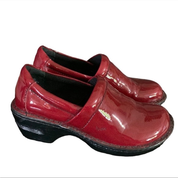 boc | Shoes | Boc Red Patent Leather Clog Style Shoes 65 | Poshmark
